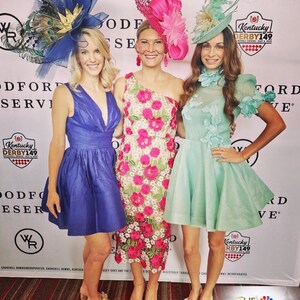 Hot Pink Kentucky Derby Hat, Pink and Forest Green Derby Fascinator ...