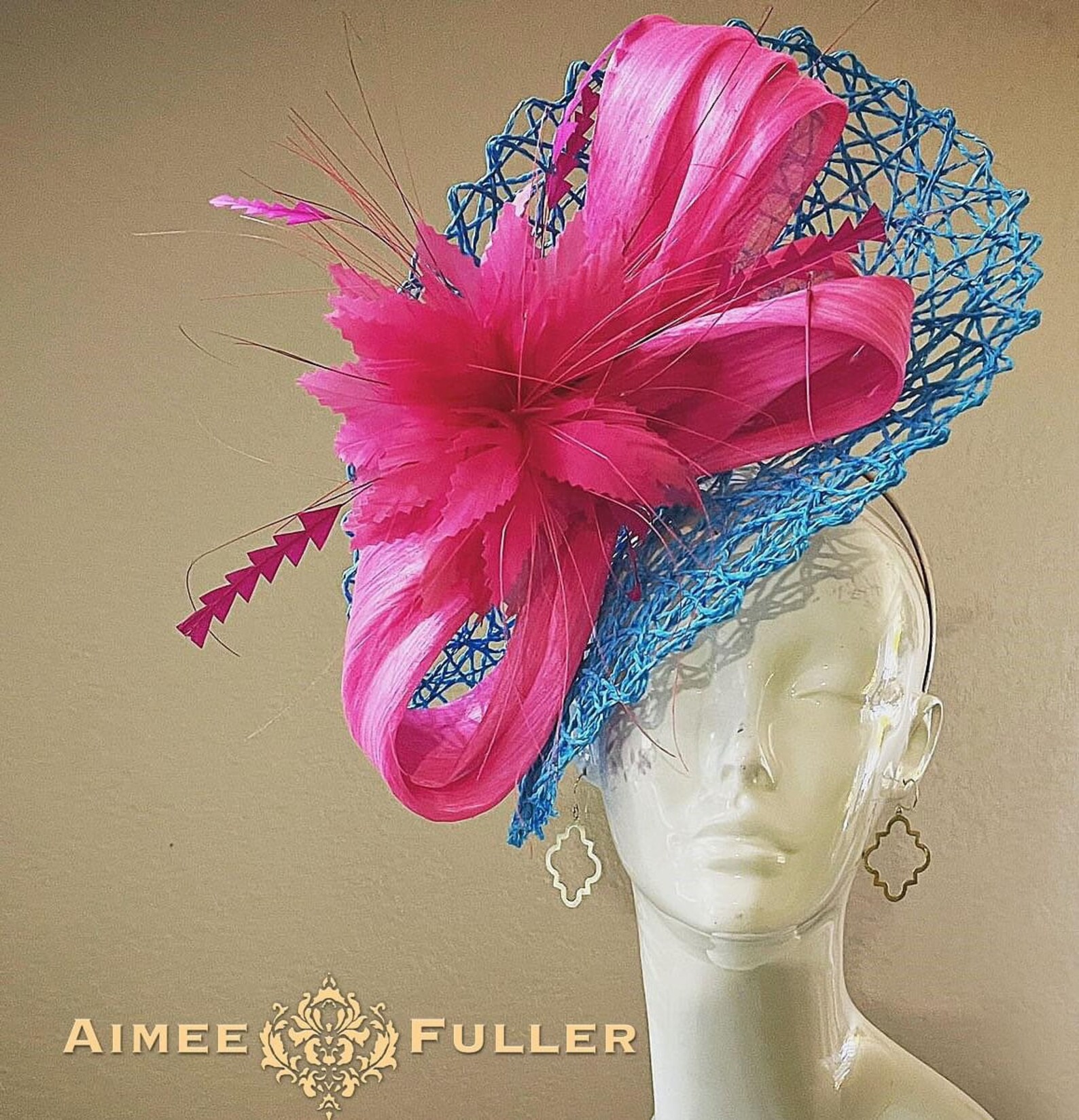 Aimee Fuller Kentucky Derby Fascinator Shocking Hot Berry - Etsy