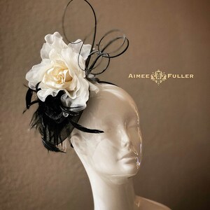 Kentucky Derby Fascinator, Rose Bridal Fascinator, High Tea Cocktail ...
