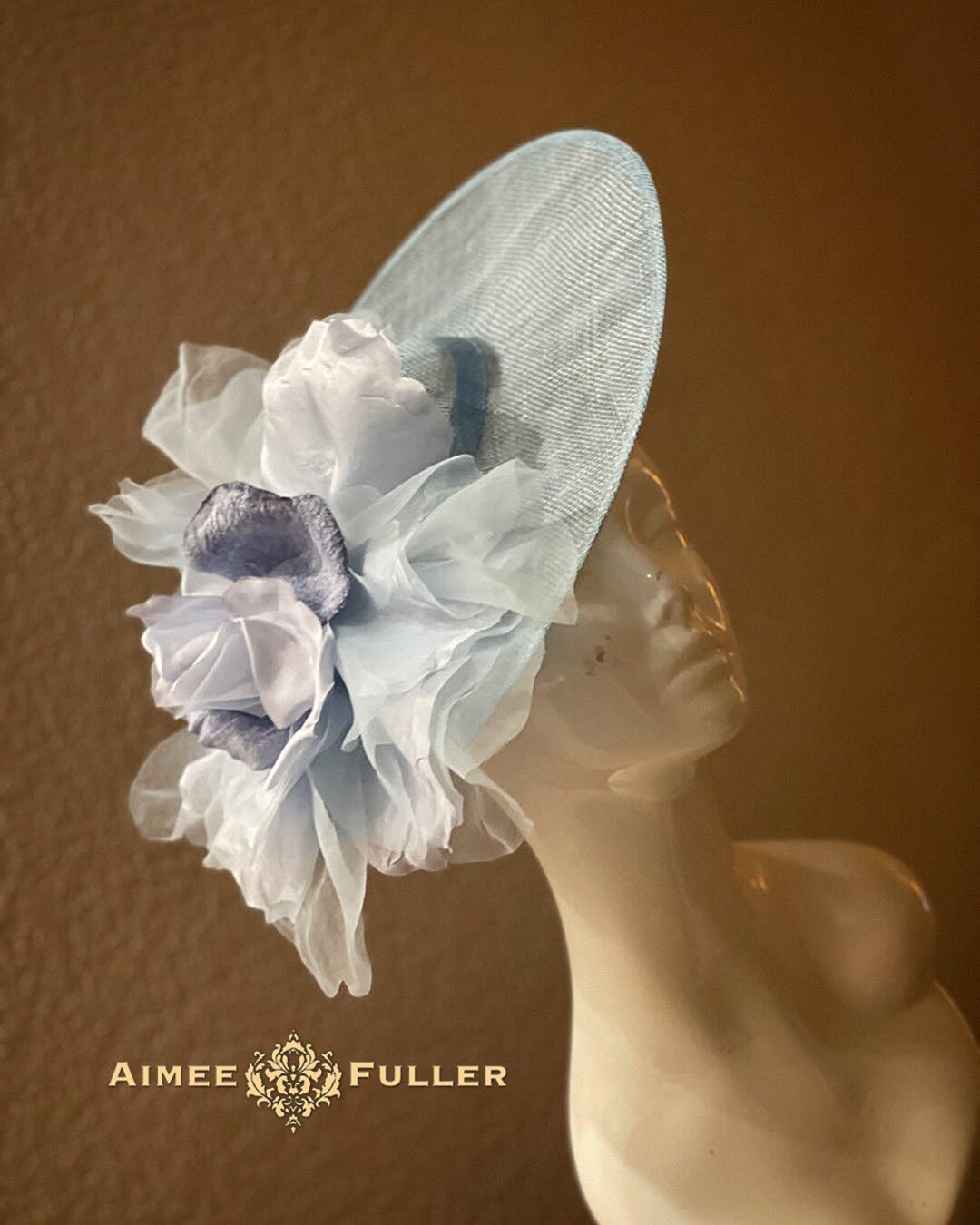 Kentucky Derby Fascinator, Light Blue Gray Royal Ascot Hat, Bridal Hat ...