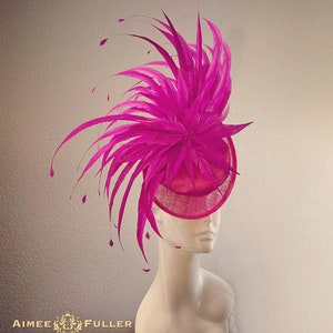 Aimee Fuller Kentucky Derby Hat, Hot Pink Fuchsia Shocking Pink ...