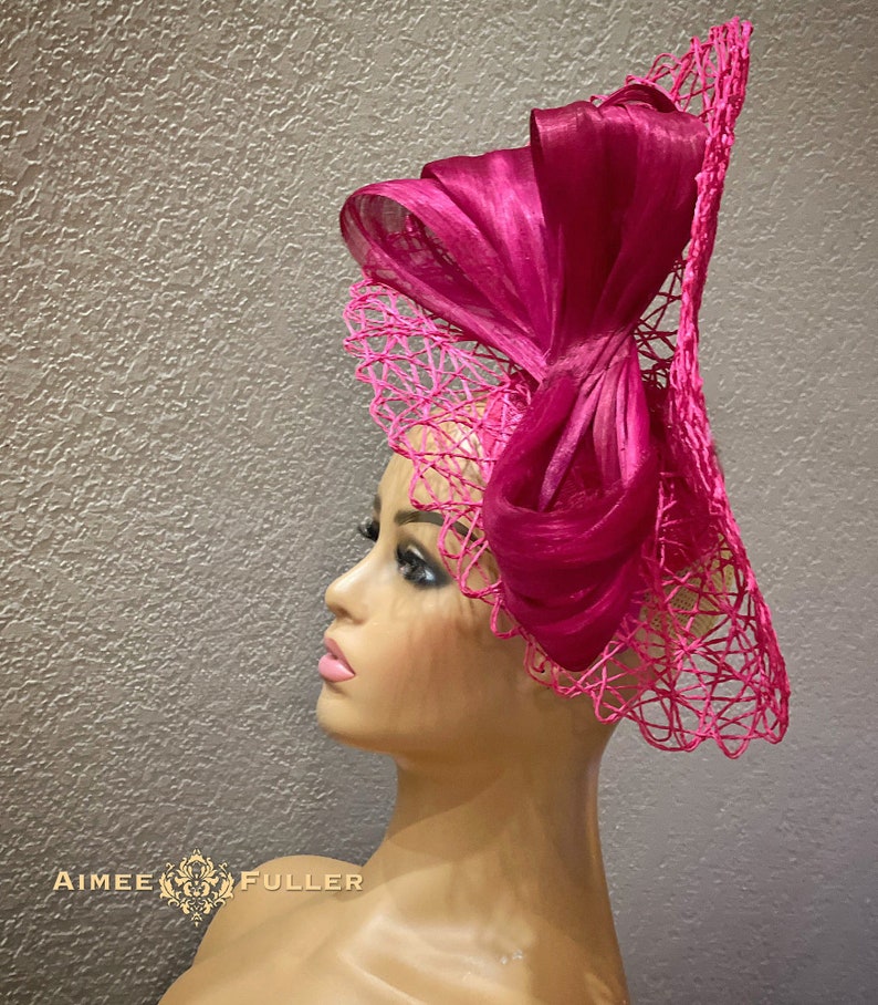 Aimee Fuller Kentucky Derby Fascinator Shocking Hot Berry - Etsy