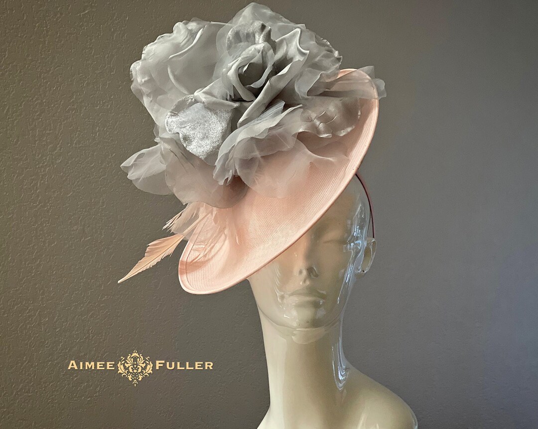 Fancy Fascinator, Bridal Hat, Mother of the Bride Hat, Pink High Tea ...
