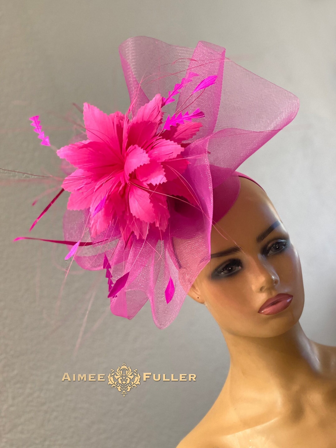 Aimee Fuller Kentucky Derby Fascinator, Royal Ascot Fascinator, Fuchsia ...