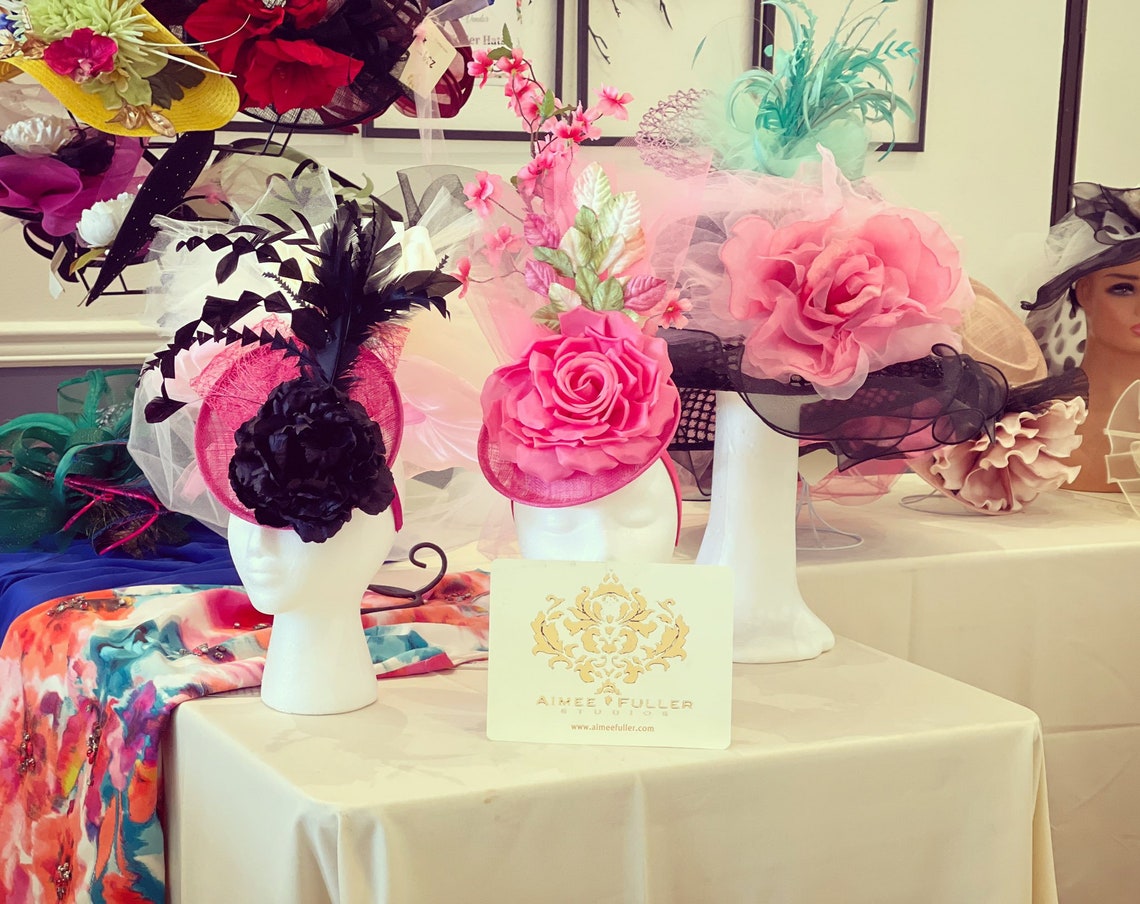 High Tea Fascinator Kentucky Derby Hat Shocking Hot Pink - Etsy