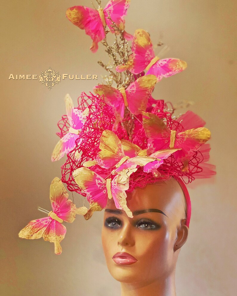Kentucky Derby Fascinator Butterfly Fascinator Yellow Gold - Etsy