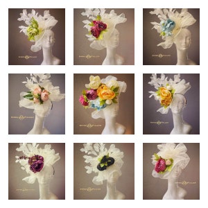 Kentucky Derby Fascinator, Pink Dark Violet Floral Hat, Gold Butterfly ...