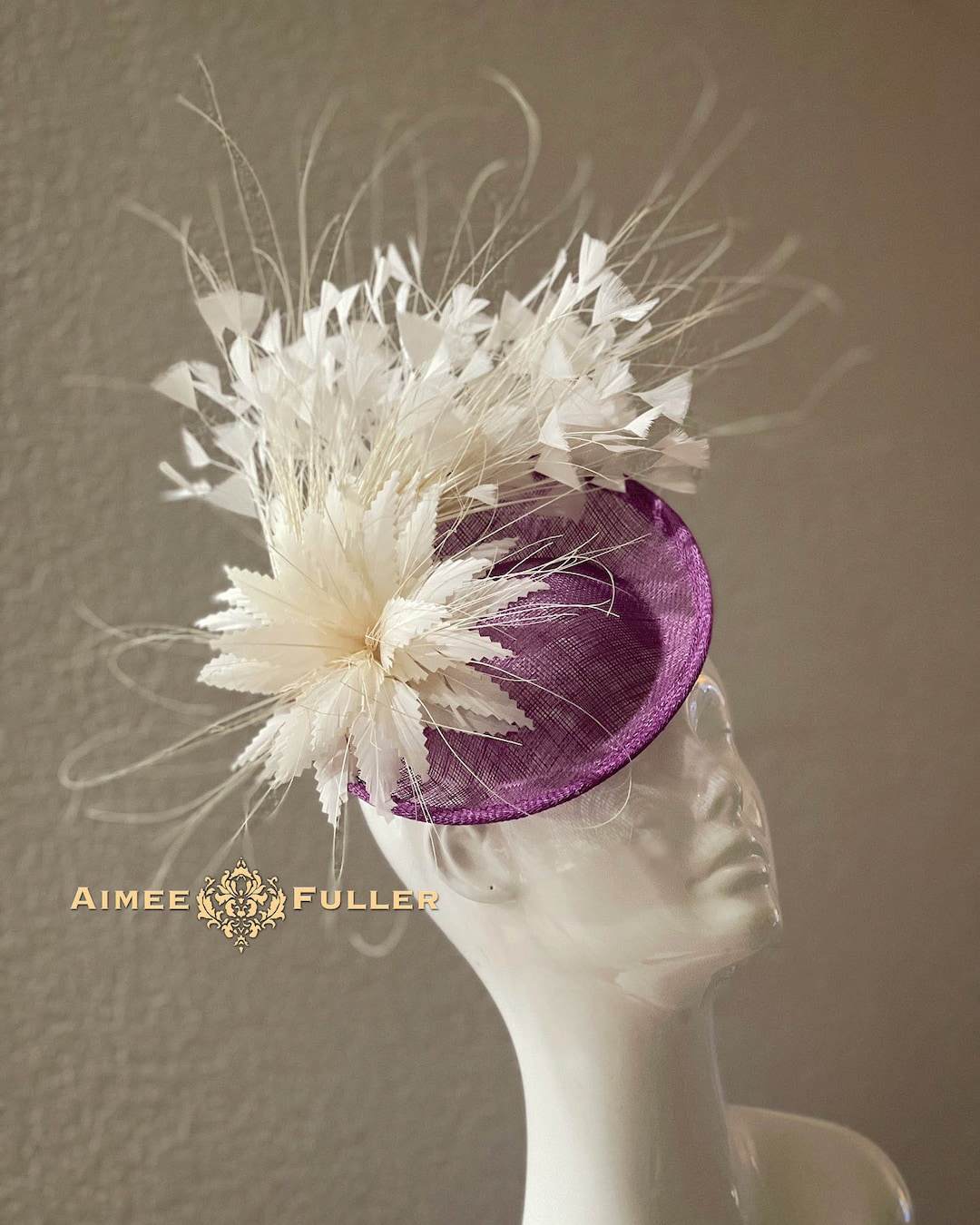 Purple Kentucky Derby Fascinator, Bridal Fascinator, High Tea Cocktail ...