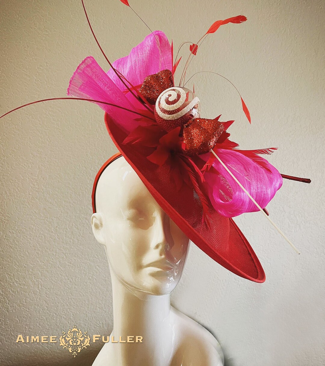 Fun Kentucky Derby Hat, Valentine's Hat, Glitter Candy Fascinator ...