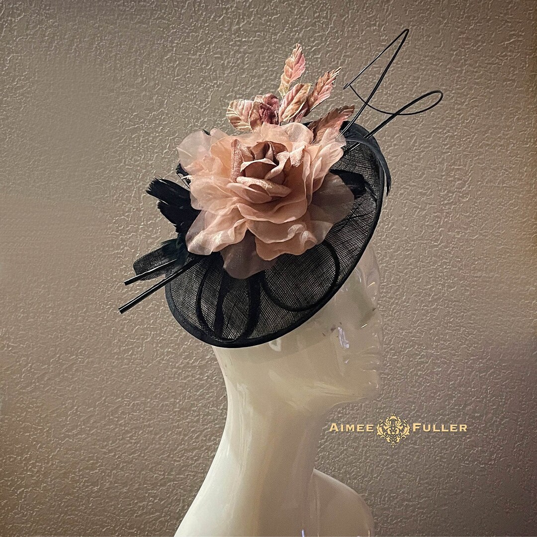 Kentucky Derby Fascinator, Rose Bridal Fascinator, High Tea Cocktail ...