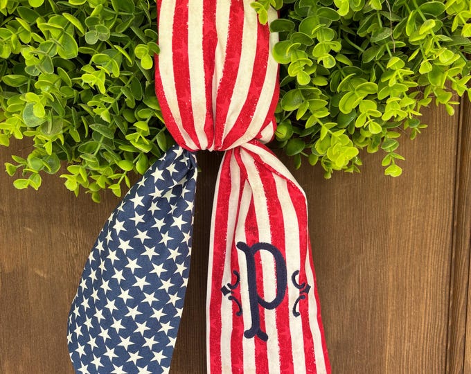 Patriotic Personalized Wreath Sash, Custom Made and Embroidered Sash ...
