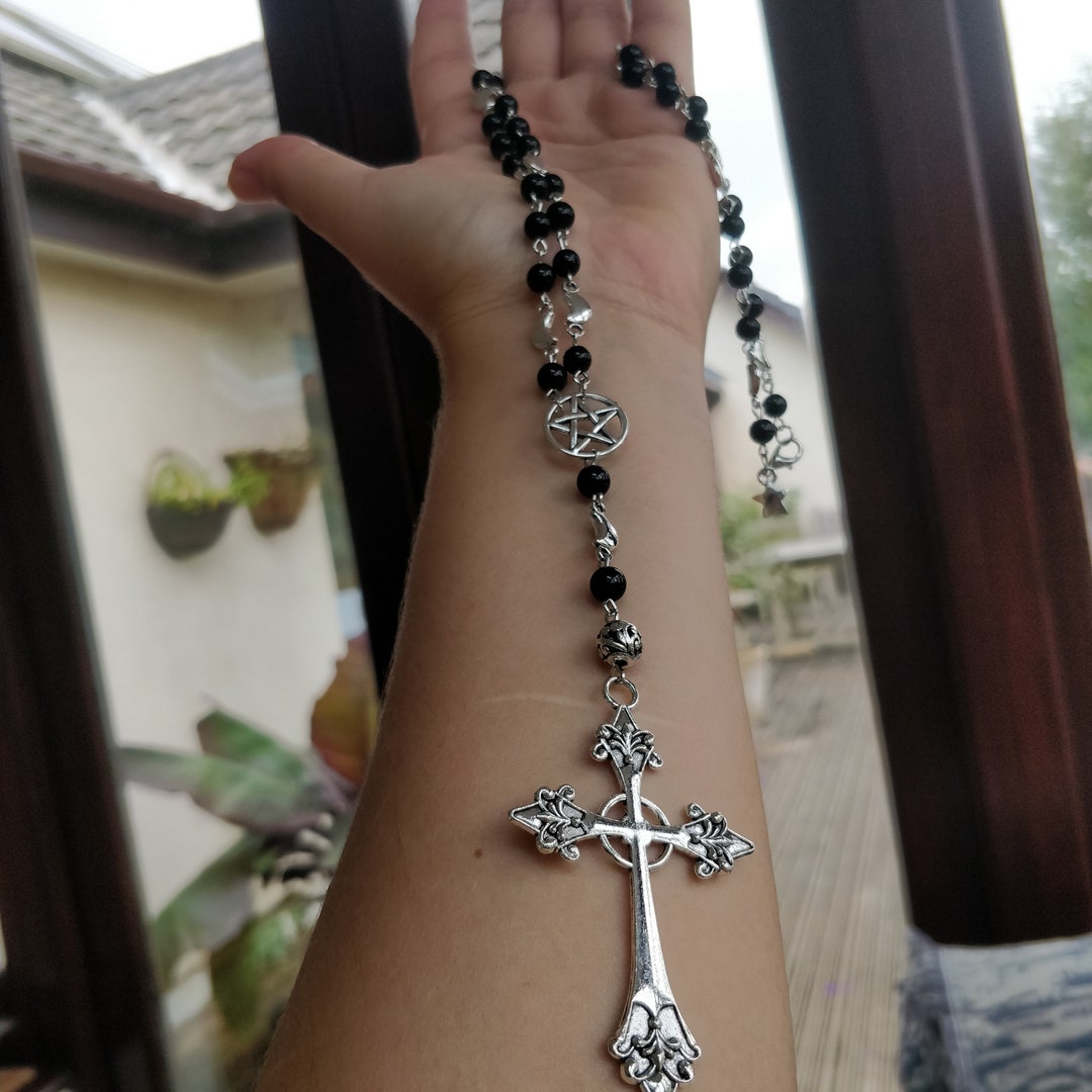 Goth Moon Rosary - Etsy