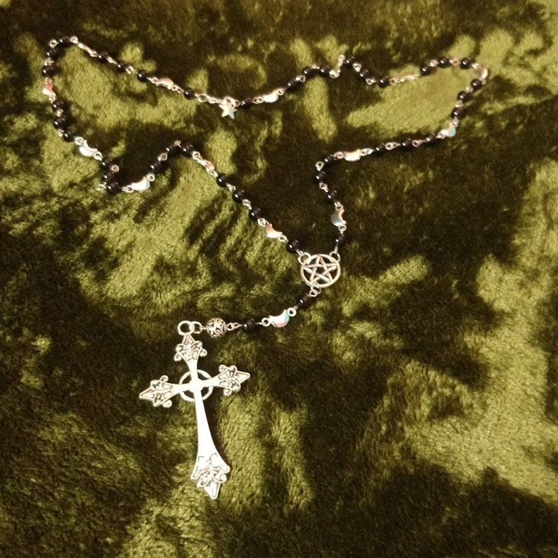 Goth Moon Rosary - Etsy