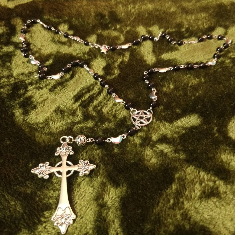 Goth Moon Rosary - Etsy