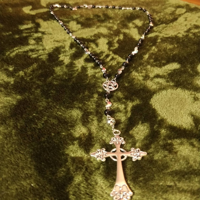 Goth Moon Rosary - Etsy