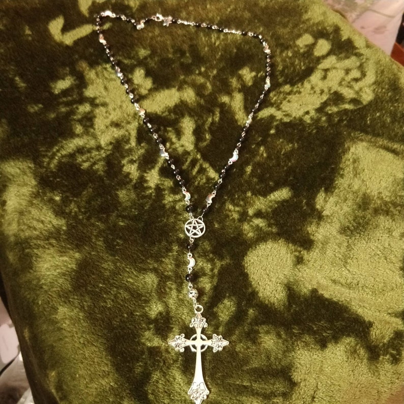 Goth Moon Rosary - Etsy