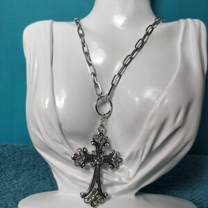 Chain Link Diamante Crucifix - Etsy