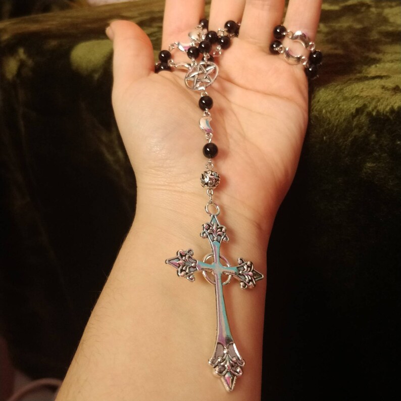 Goth Moon Rosary - Etsy