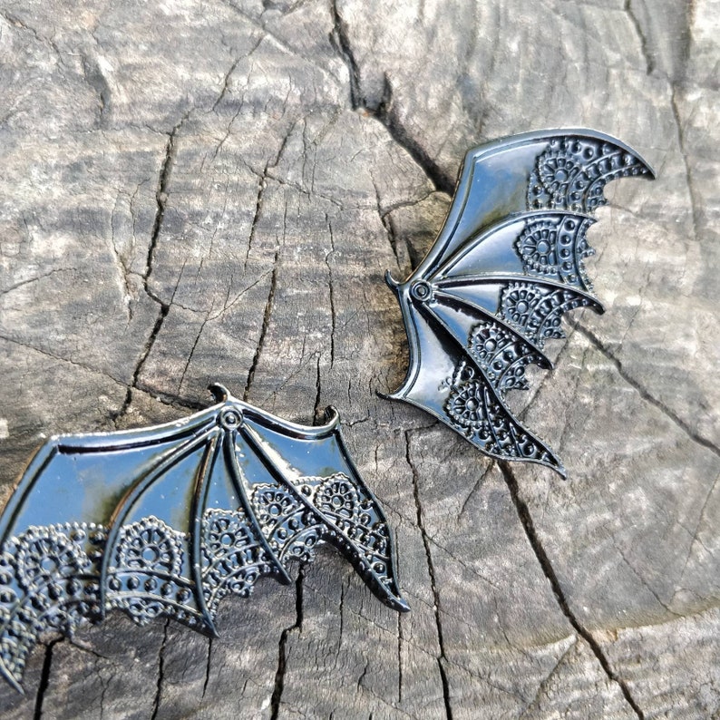 Bat Hair Clips. Trad Goth Vampire Hair Accessories. Retro Old - Etsy