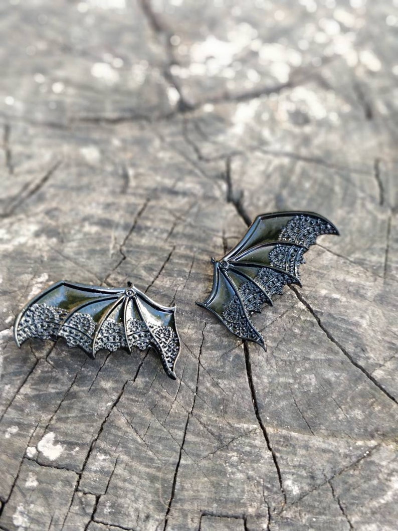 Bat Hair Clips. Trad Goth Vampire Hair Accessories. Retro Old - Etsy