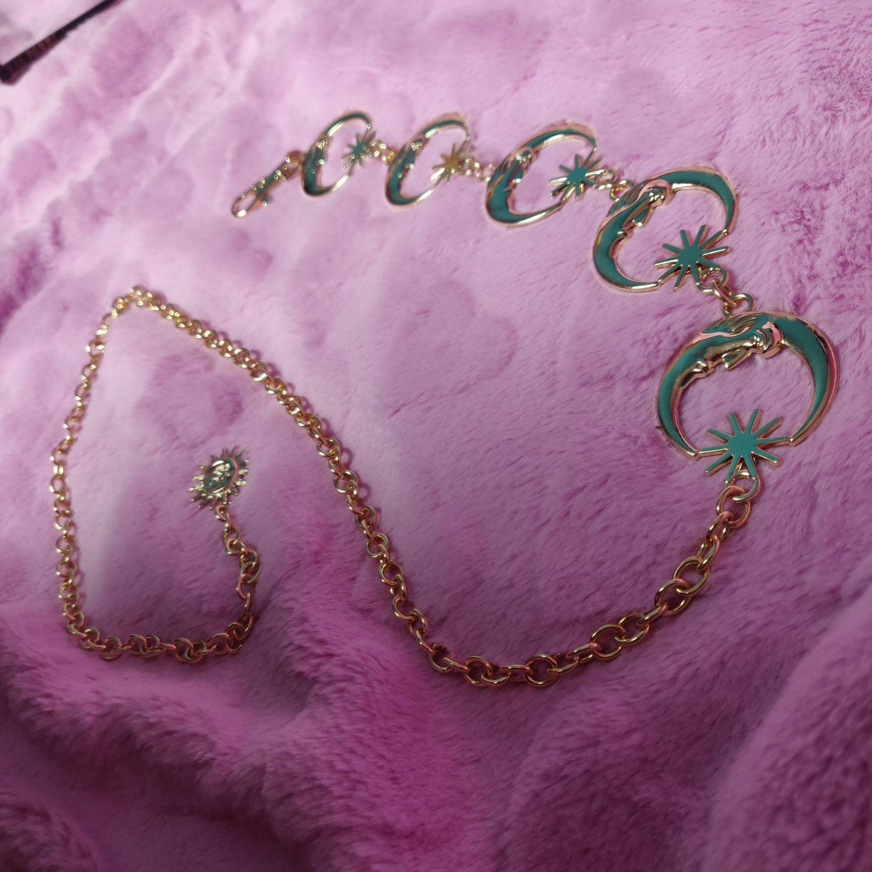 Celestial Belt/ Moon and Stars Chain Belt/ Hippy Boho Bohemian | Etsy