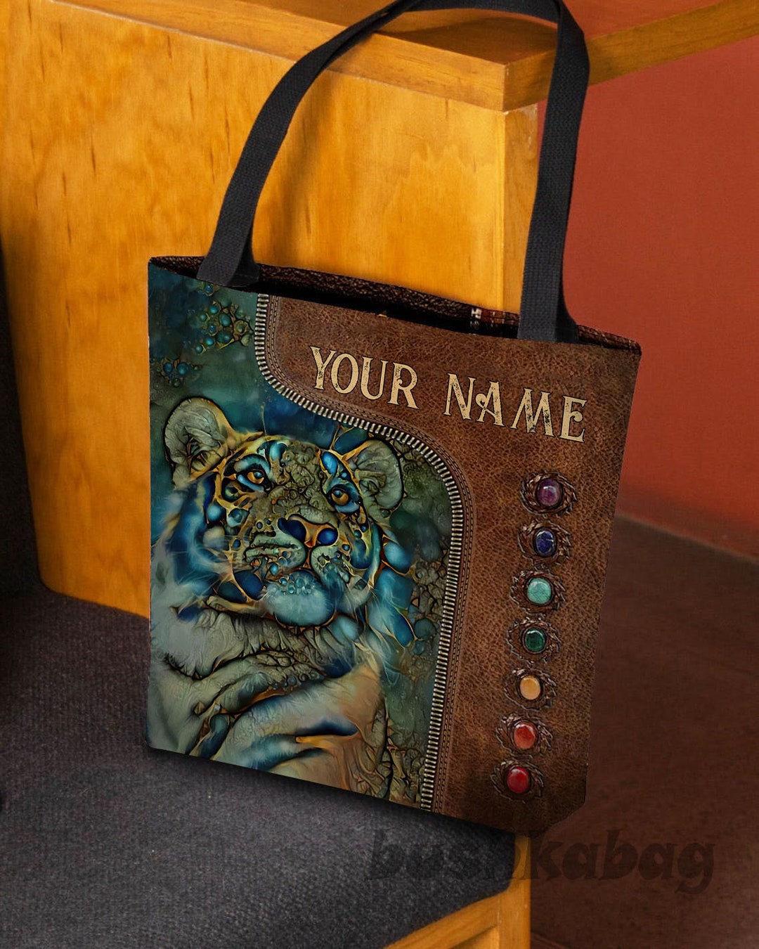 Personalized Tiger Tote Bag Love Tiger Handbag Tiger - Etsy