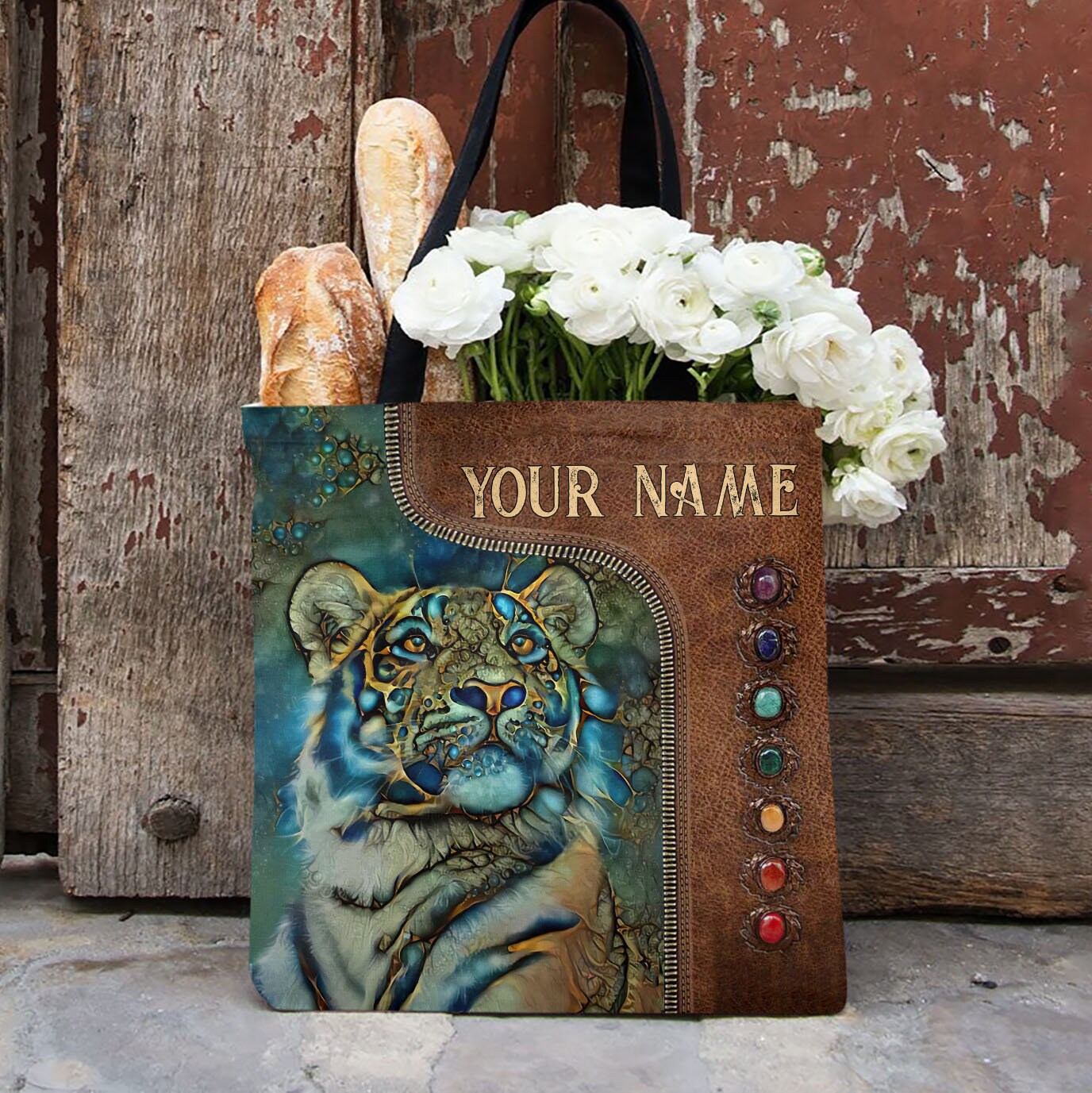 Personalized Tiger Tote Bag Love Tiger Handbag Tiger - Etsy