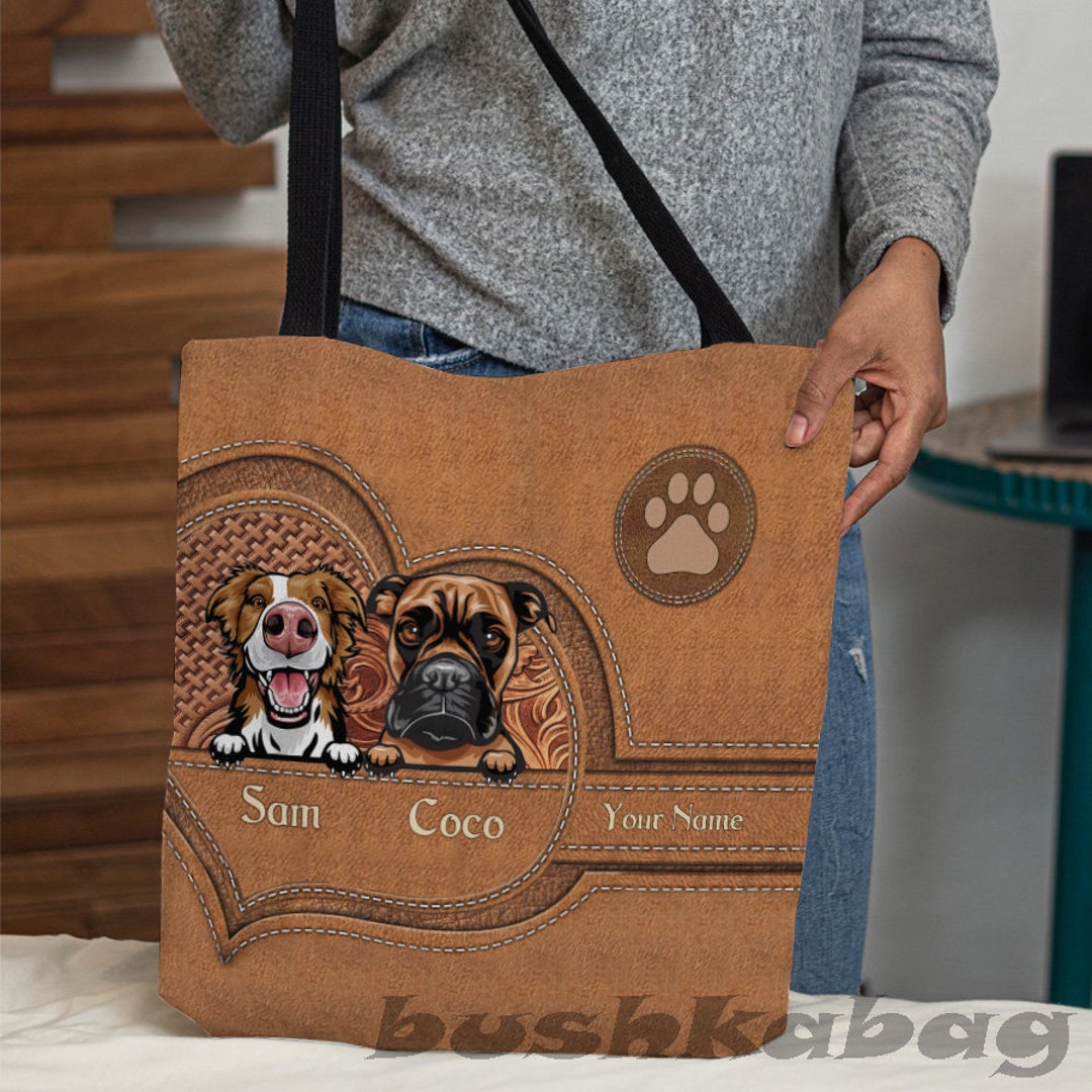 Personalized Dog Tote Bag Dog Mom Tote Bag Dog Handbag Gift - Etsy