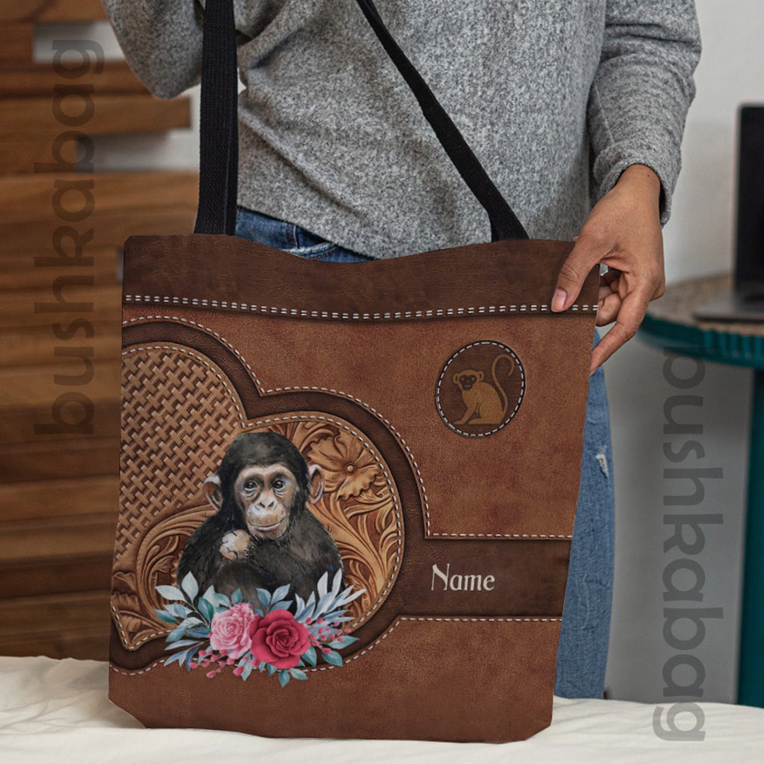 Personalized Monkey Tote Bag Custom Monkey Tote Bag Funny - Etsy