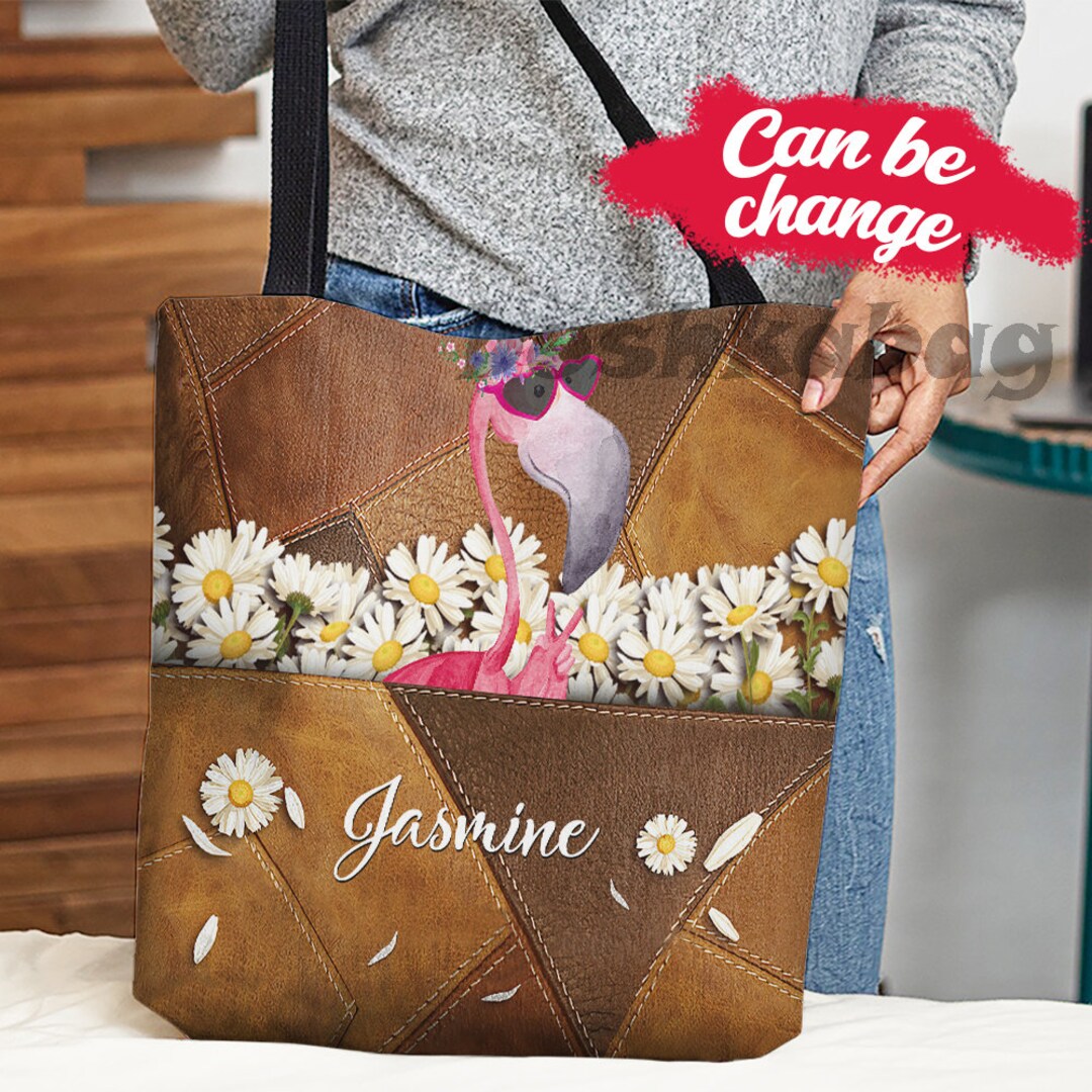 Personalized Flamingo Tote Bagcute Flamingo Tote Bag - Etsy