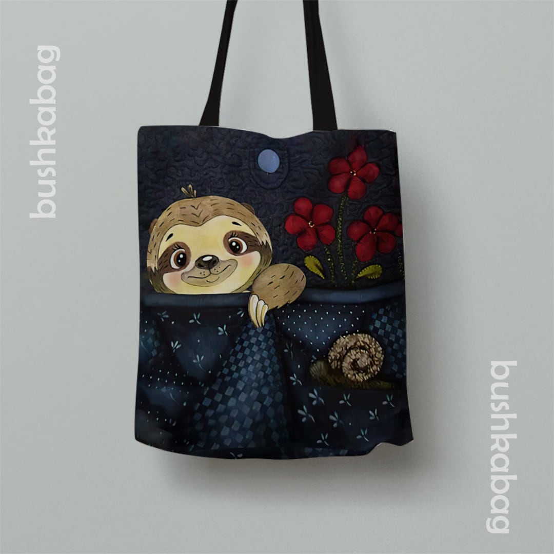Personalized Sloth Tote Bag Custom Sloth Tote Bag Funny - Etsy