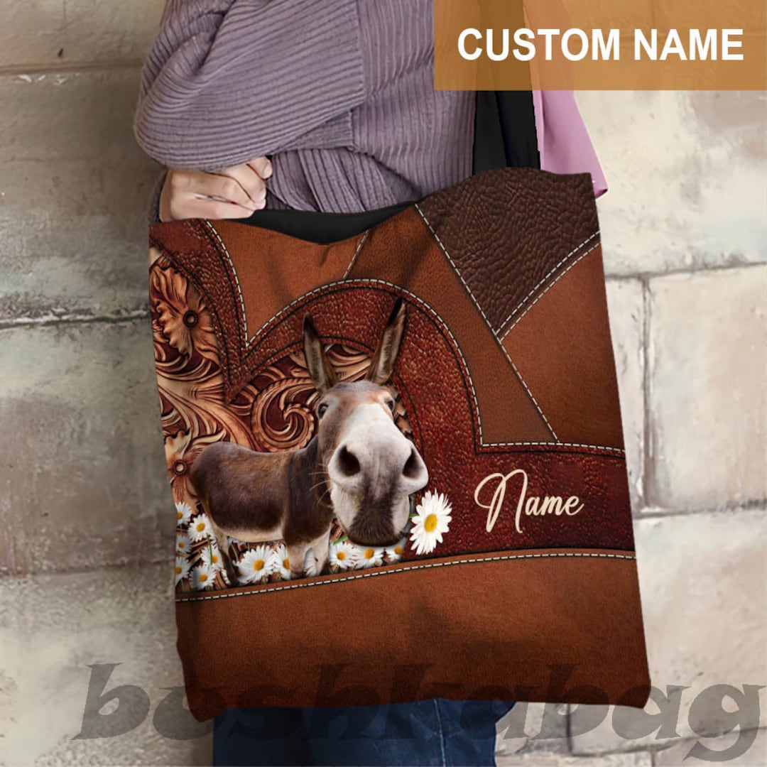 Donkey Daisy Tote Bag Vintage Donkey Handbag Love Donkey - Etsy