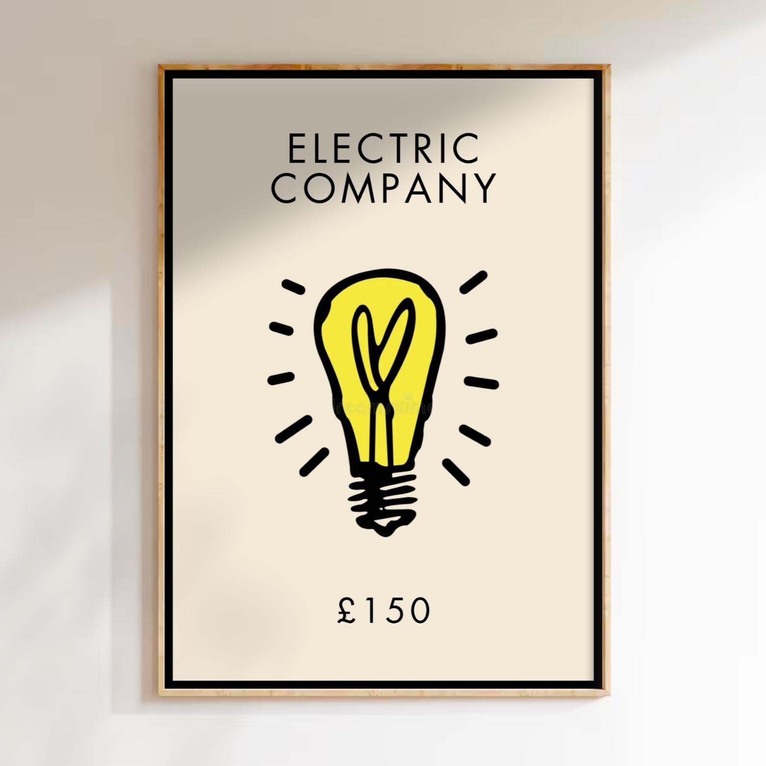 Monopoly Card Art Print Set: Fun Home Decor - Etsy