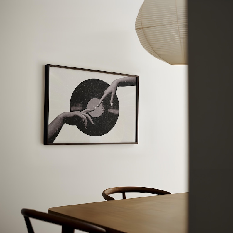 Vinyl Record Print, Fashion Photography Poster, Retro Music Wall Art ...