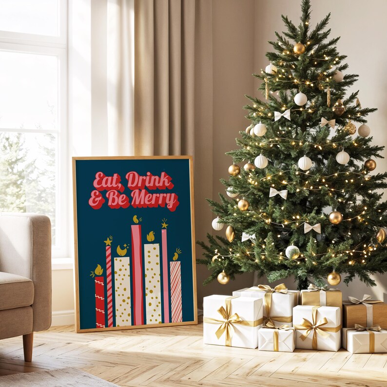Christmas Print Bundle: Xmas Gallery Wall Art (digital Download) - Etsy