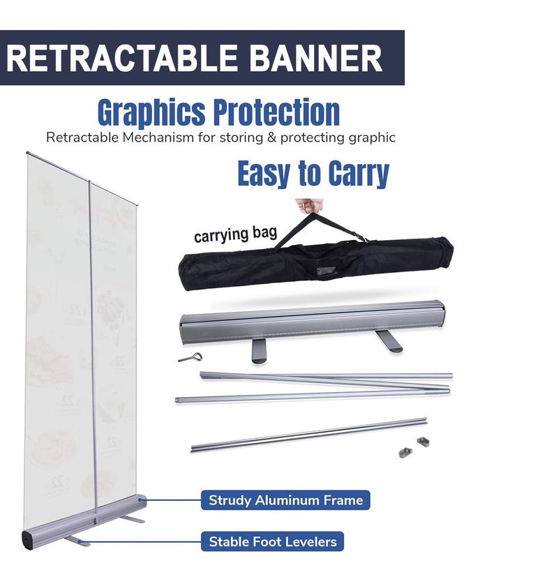 CUSTOM RETRACTABLE BANNER - Roll up | Send Your Photo or Design - Etsy