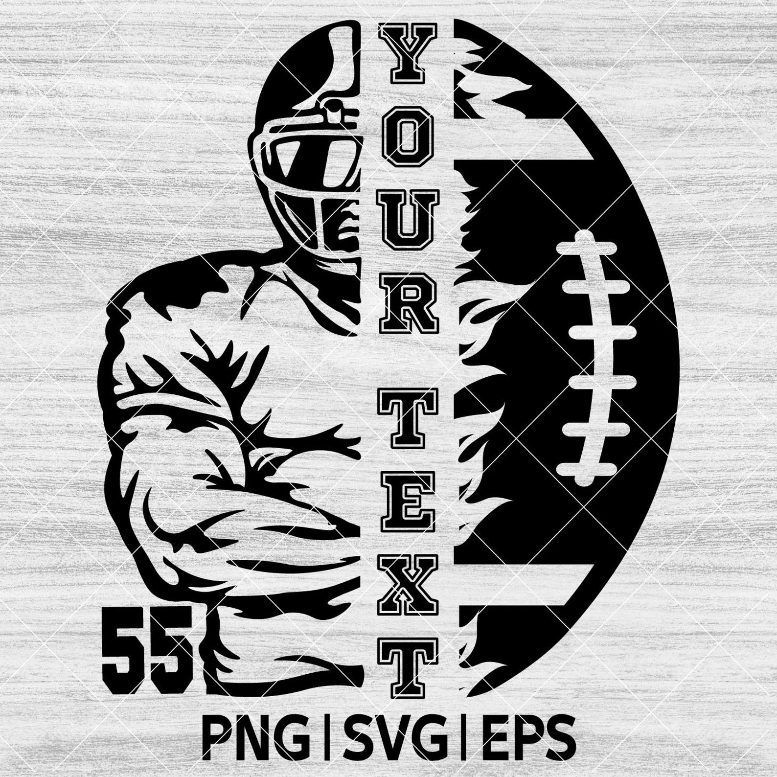 Custom Football Player SVG: Personalized Game Day Shirt Design - Etsy