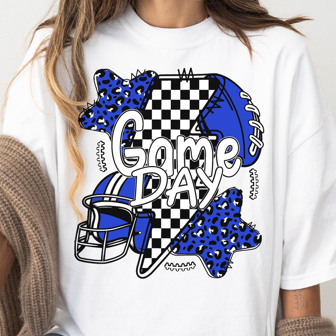 Royal Blue Football PNG: Team Color Shirt Design (digital Download - Etsy