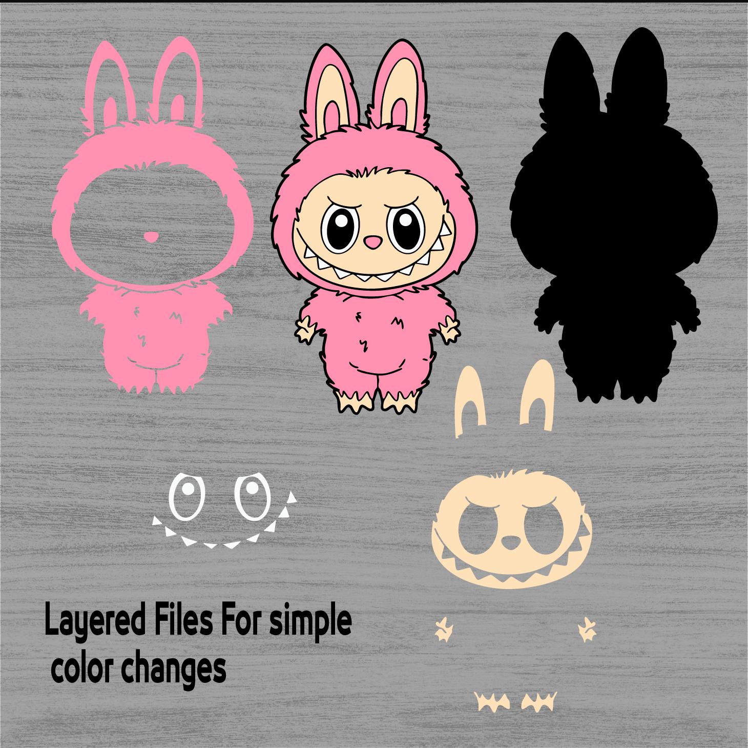 Labubu SVG Png File, Labubu PNG , Labubu SVG for Cricut, Labubu ...