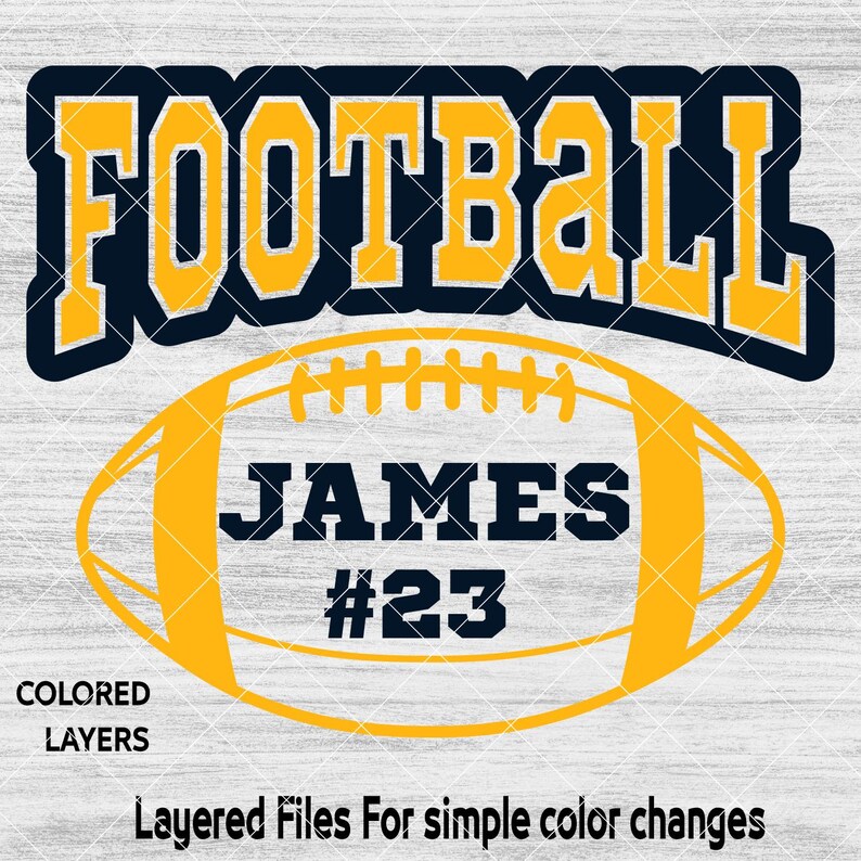 Custom Football Player SVG File, FOOTBALL BALL Layered Design for ...