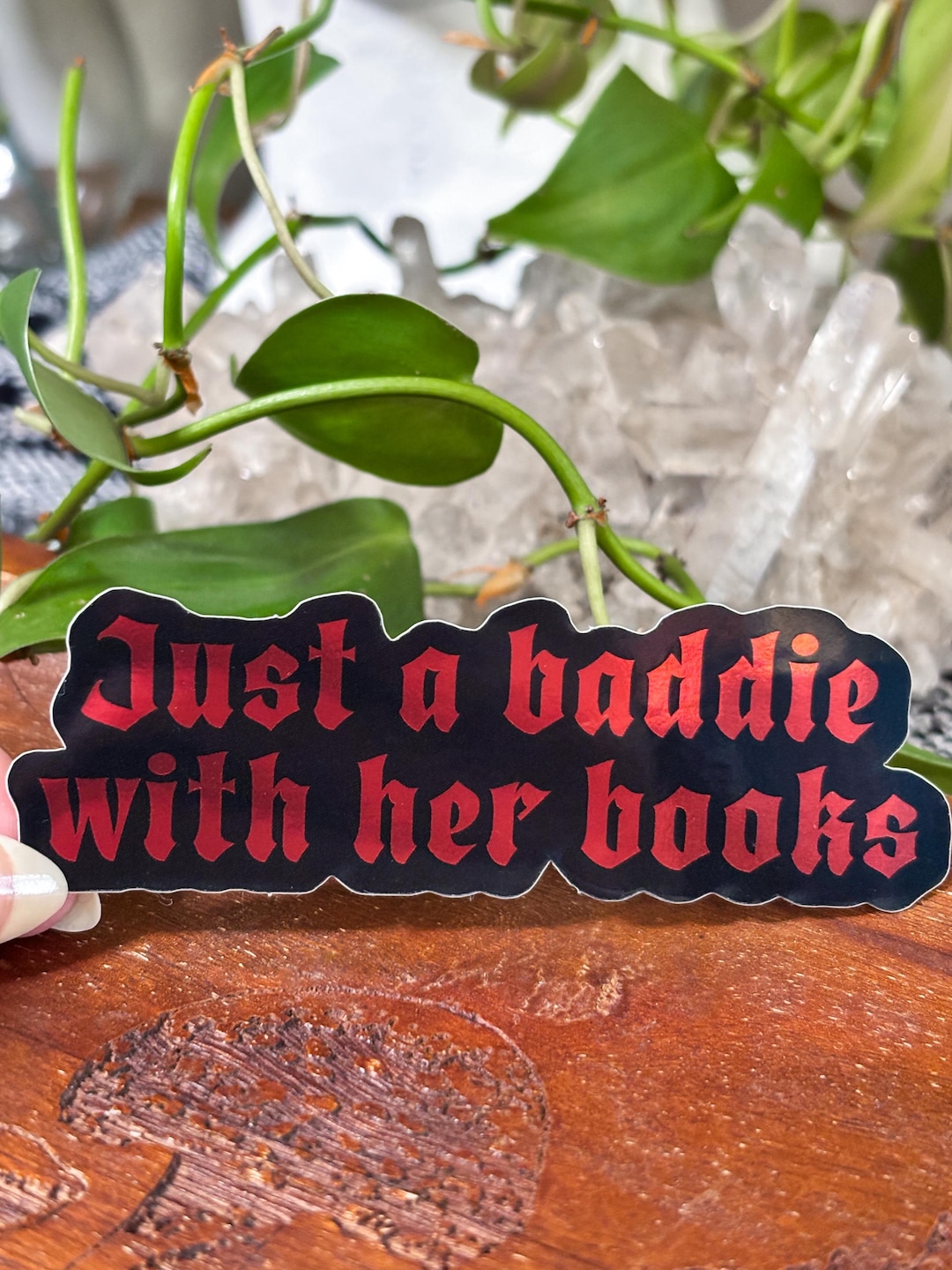 Baddie With Her Books Sticker: Metallic Kindle Decor - Etsy
