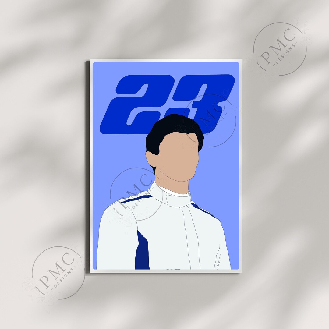 Alex Albon Number Print, Formula 1, F1, Williams Racing, Alex Albon - Etsy
