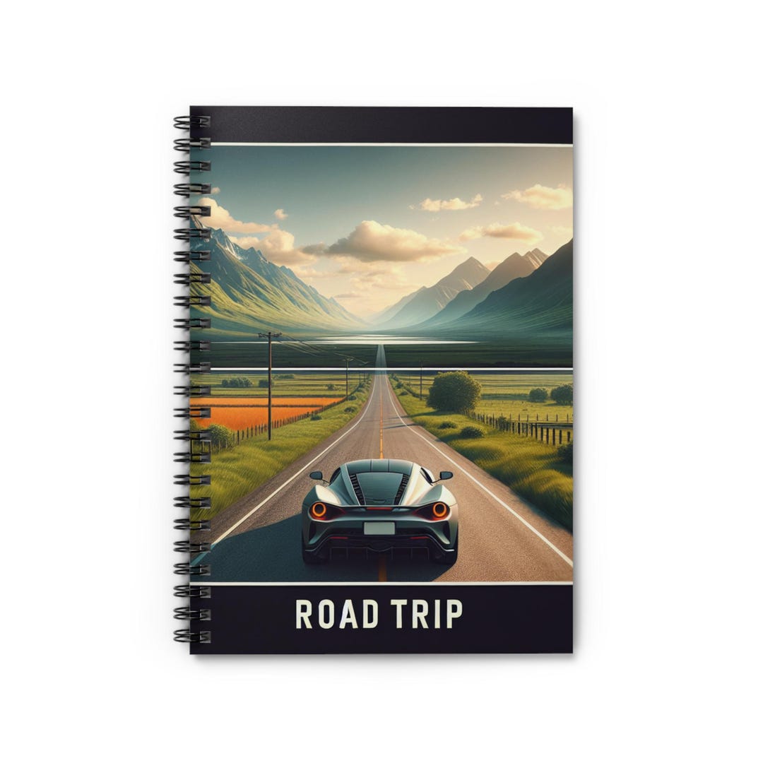 Road Trip Spiral Notebook, Adventure Journal, Travel Diary, Road Trip ...