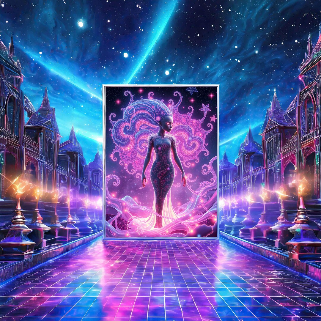 Mystical Alien Woman Dreamscape Matte Giclee Art Print Poster, Satin ...