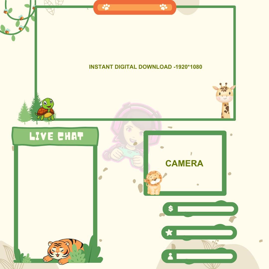Pre-made Static Overlay for Twitch, and Youtube Live Streaming Using ...