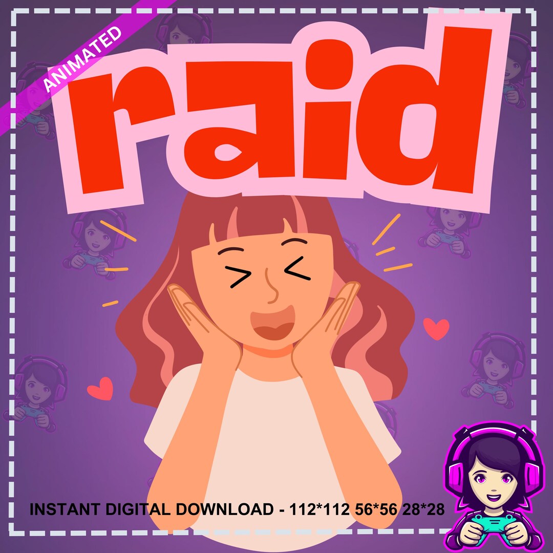 Raid Animated Emote for Twitch, Discord, Youtube, and Many More. - Etsy