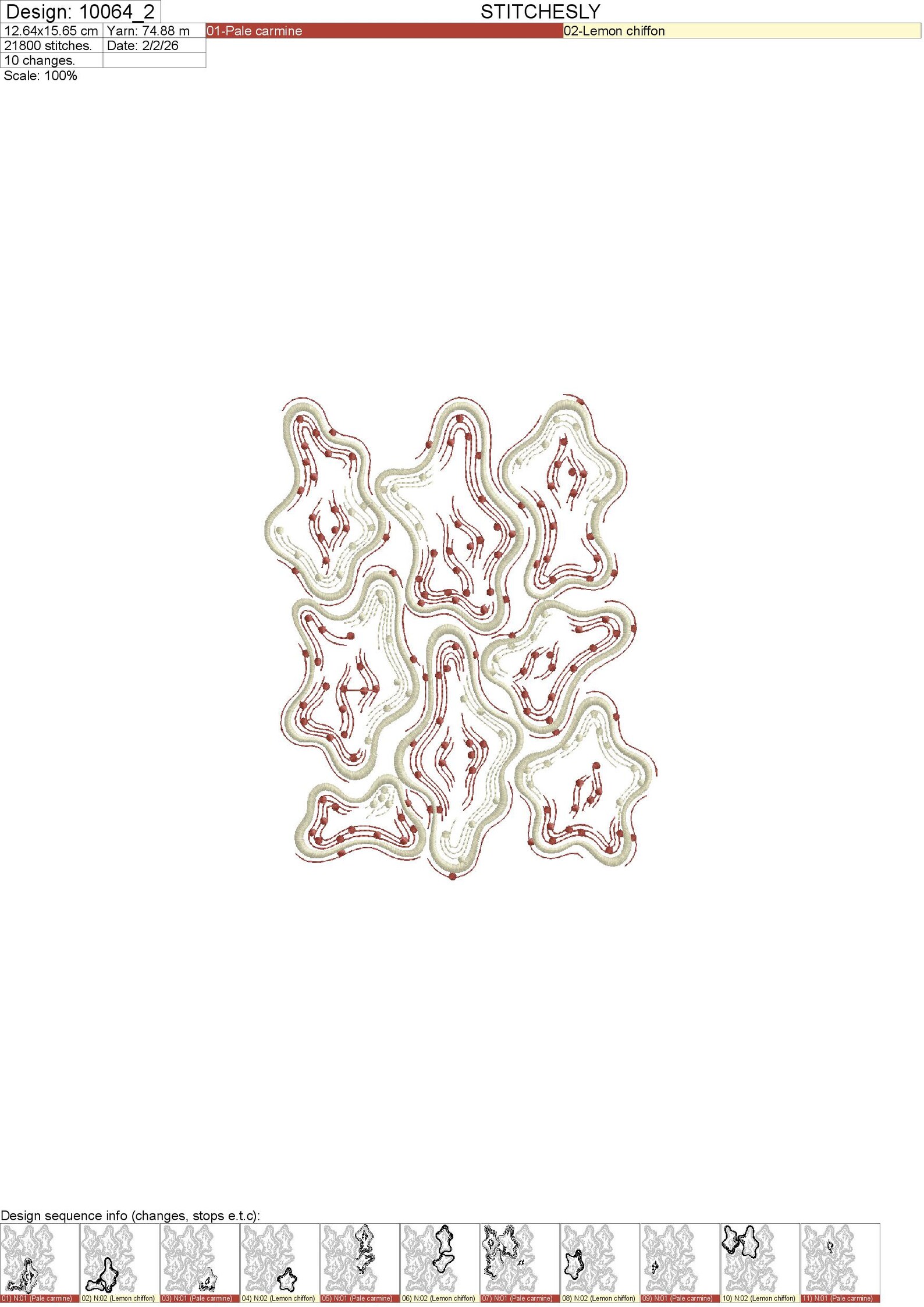 Modern Abstract Embroidery Design – Machine Stitch File (PES, DST, VP3 ...