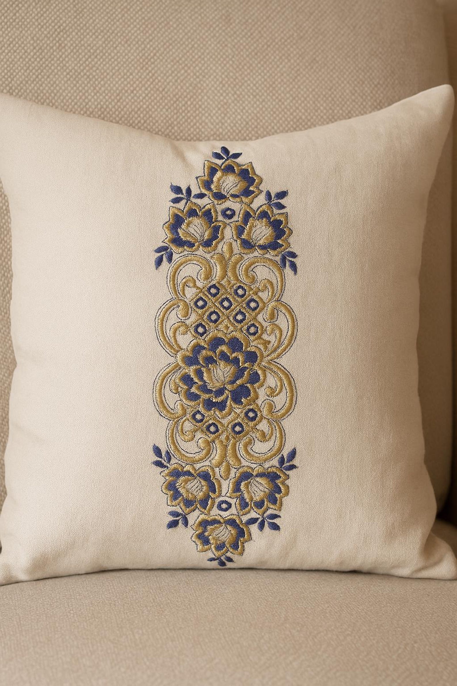 Baroque Floral Embroidery Design – Two Sizes – Instant Download Machine ...