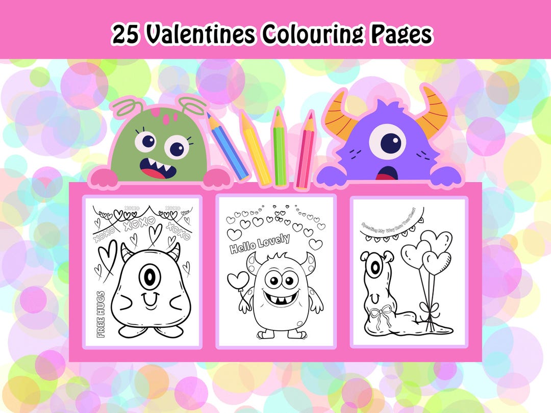Preschool Monster Activity Sheets - Valentine's Day Coloring Pages ...