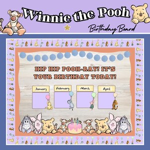 Winnie the Pooh Birthday Bulletin Board Kit- Classroom Theme - Etsy